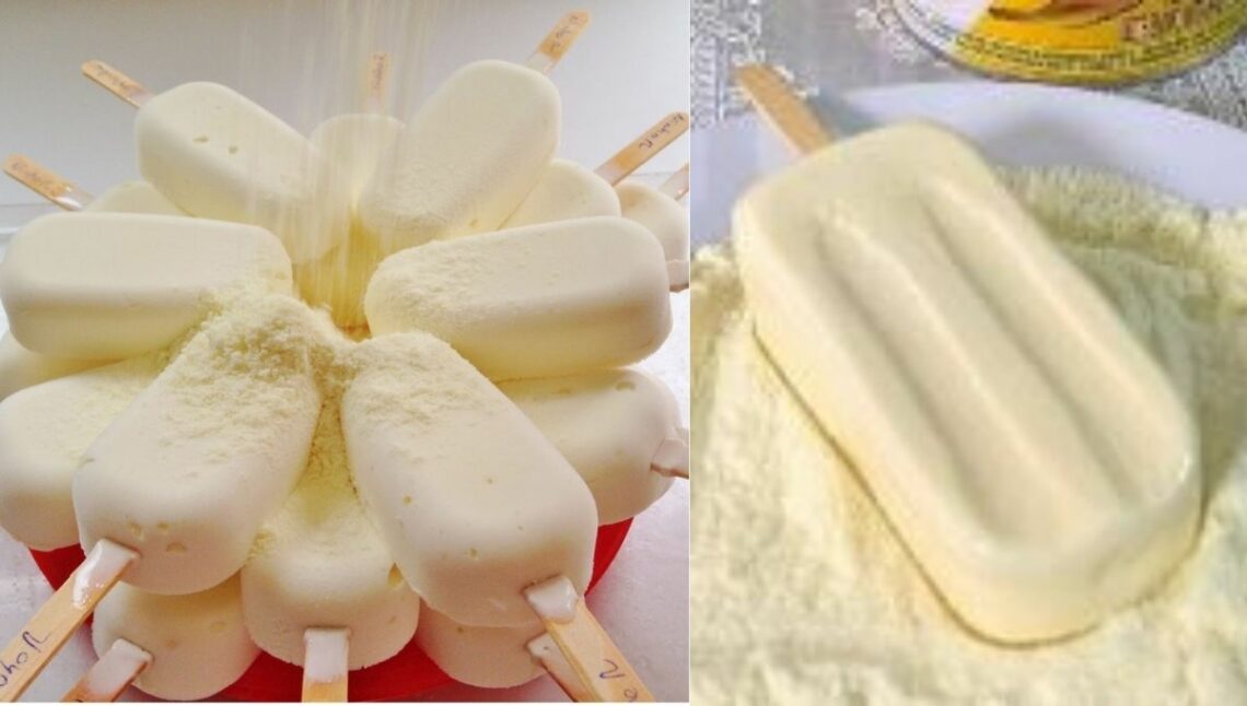 Receita de Picolé Caseiro com Leite em Pó, 4 ingredientes, igualzinho ...